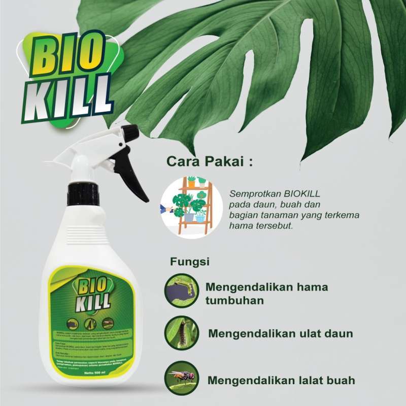 Jual Biokill 500 Ml - Obat Hama Tanaman - Kutu Putih, Ulat Daun, Lalat ...