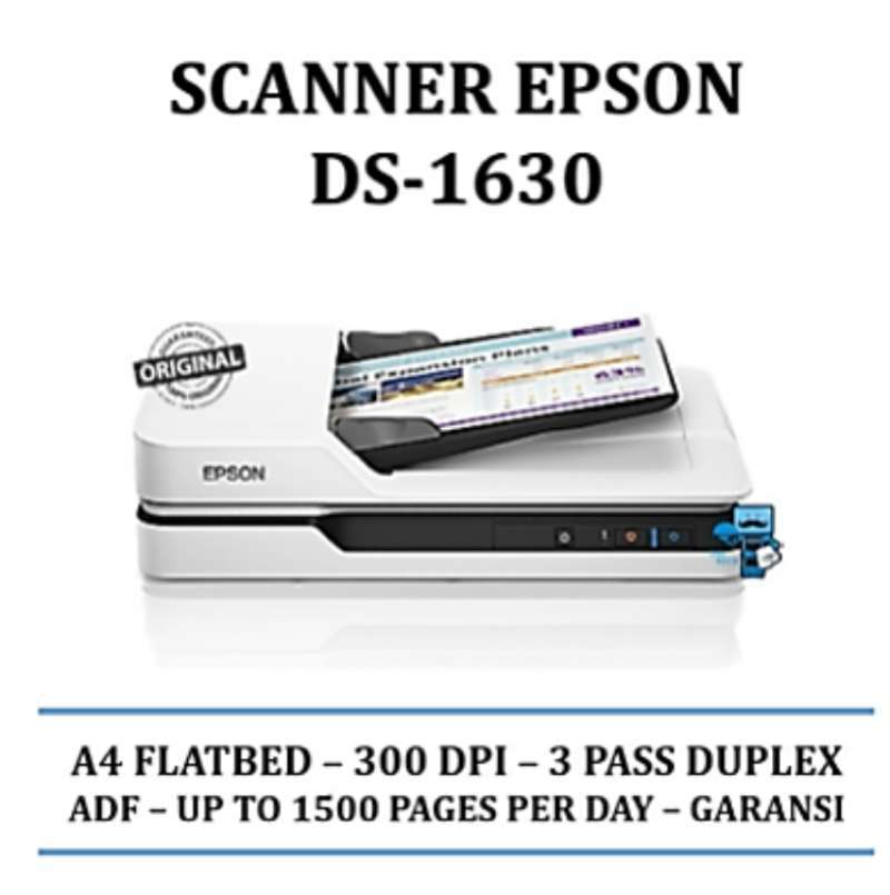 Jual Scanner Epson Workforce Ds-1630 Ds1630 - A4 Flatbed Original Di ...