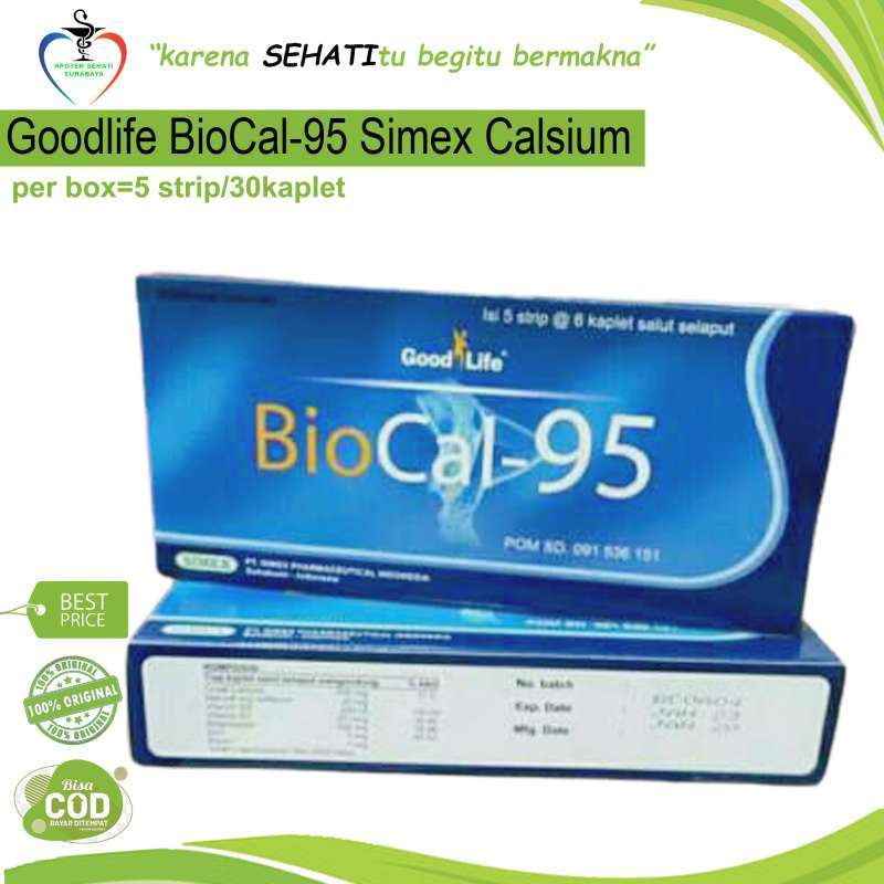 Promo Good Life Biocal-95 Per Strip Isi 6 Kaplet Vitamin Tulang Dan Ibu ...