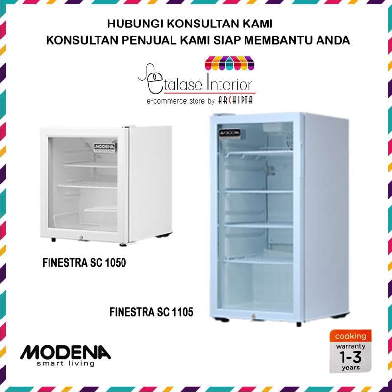 Jual Modena SHOWCASE COOLER mini bar 1 Pintu Conserva SC 1105, SC 1050 ...