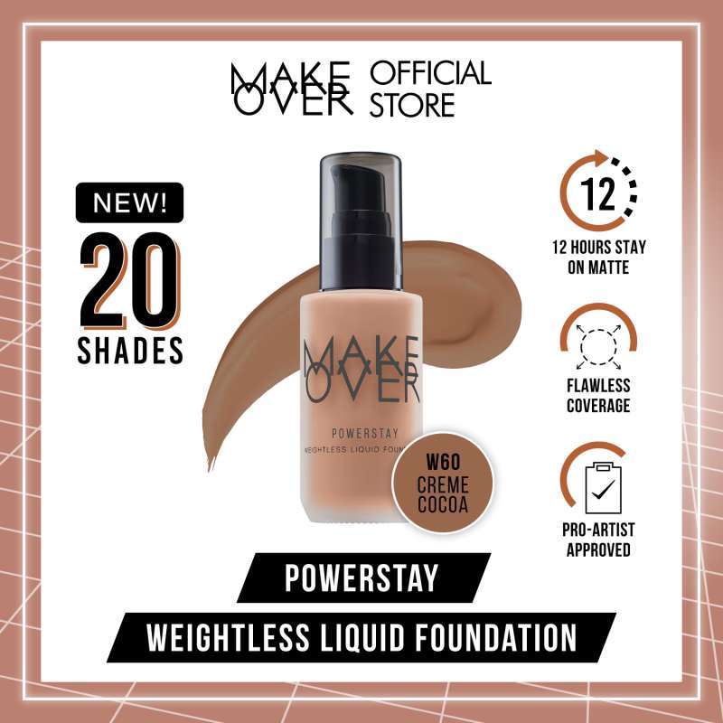 Promo MAKE OVER Powerstay Weightless Liquid Foundation 33 ml - W60 ...