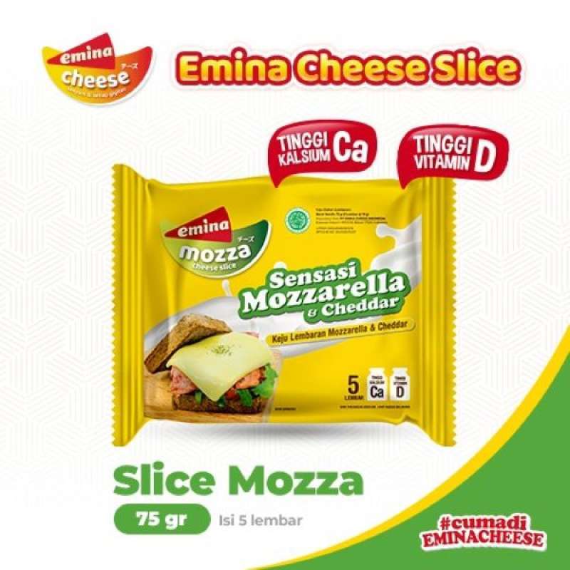 Jual EMINA Slice Cheese Mozza 5's x 15gr di Seller EMINA Cheese ...