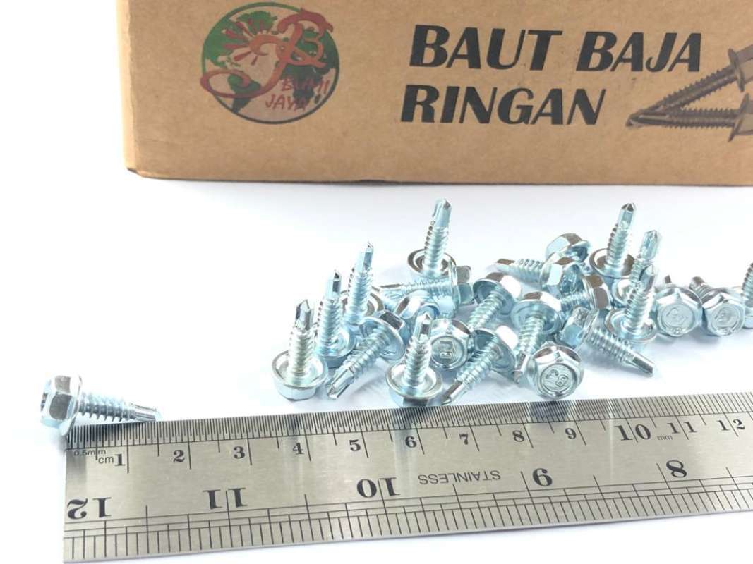 Jual Baut baja ringan 10x16 isi 100/ baut roofing 16/sekrup baja ringan ...