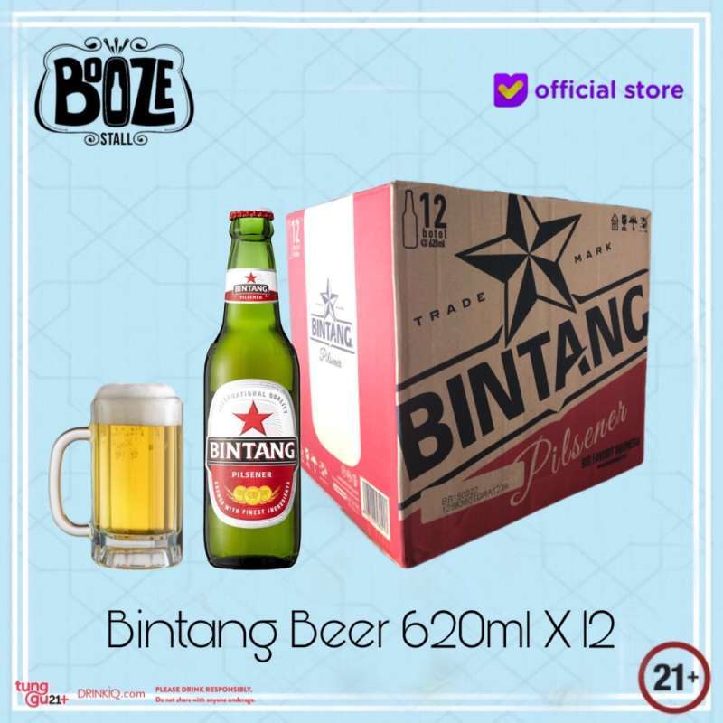 Jual Bintang Beer/bir 620ml Satu Karton Isi 12 Botol Di Seller Booze ...