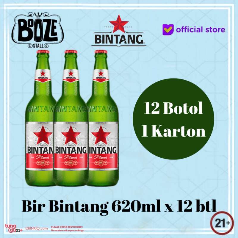 Jual Bintang Beer/bir 620ml Satu Karton Isi 12 Botol Di Seller Booze ...
