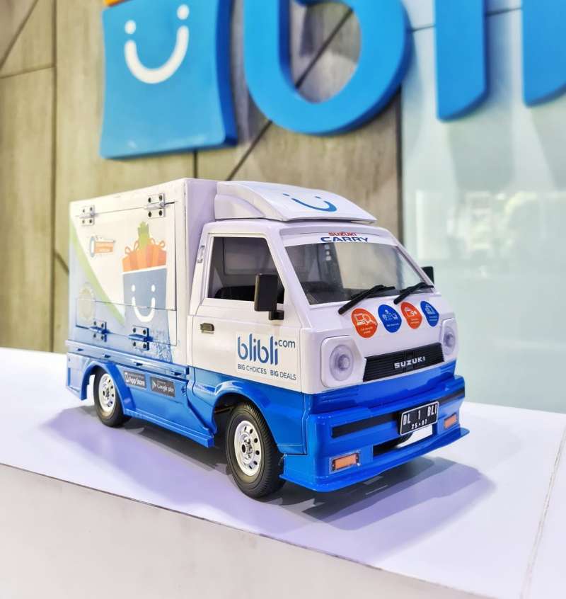 Promo Custom WPL D12 Suzuki Carry Pickup Blibli Box Edition 1/10 RTR 2 ...