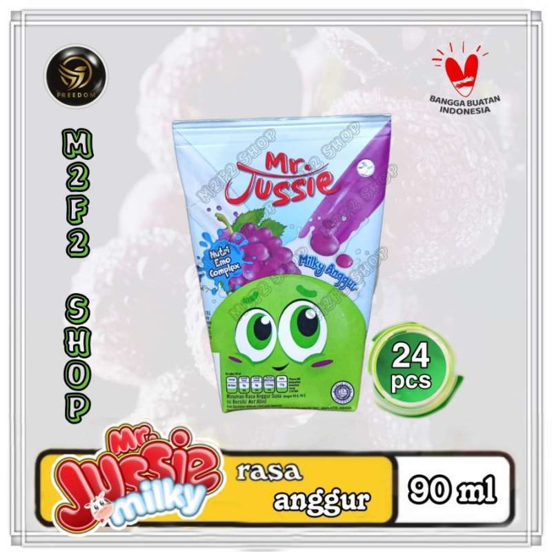 Jual Abc Mr Jussie Milky Grape | Anggur - 90 Ml (kemasan 24 Pcs) Di ...