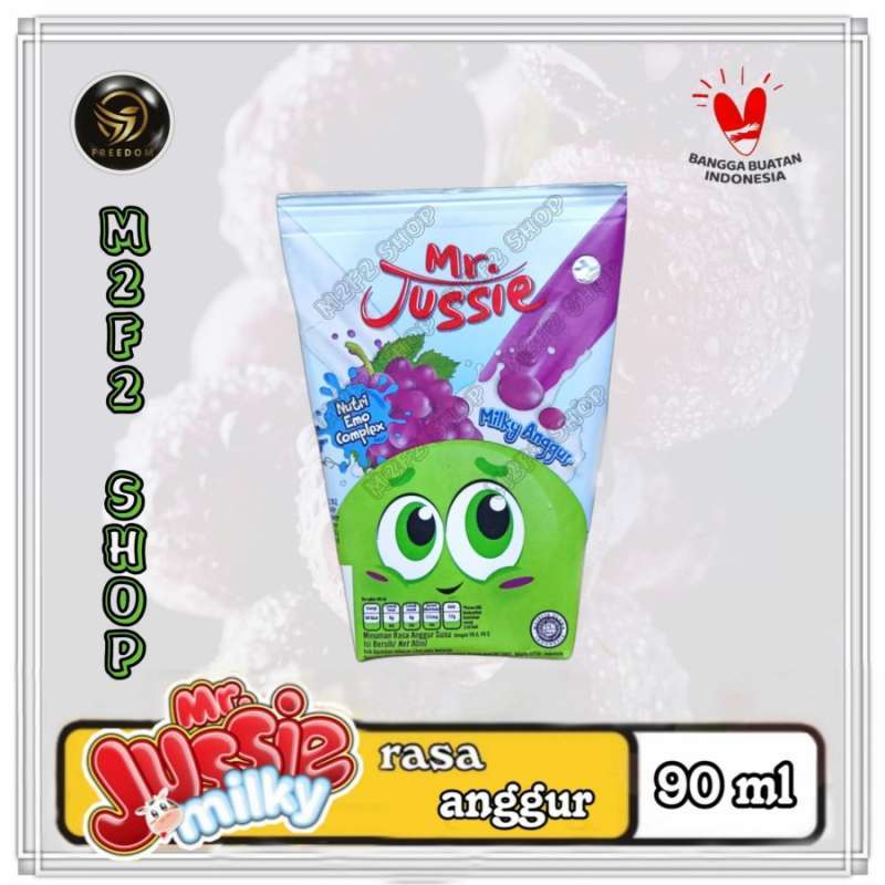 Jual Abc Mr Jussie Milky Grape | Anggur - 90 Ml (kemasan 24 Pcs) Di ...