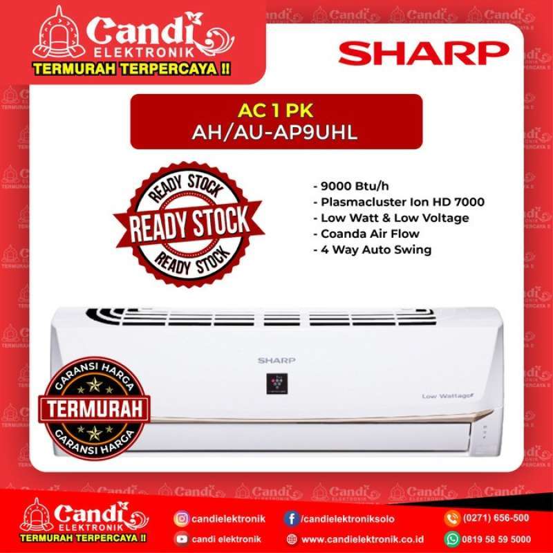 Jual SHARP AC 1 PK AH/AU-AP9UHL UNIT ONLY di Seller Candi Elektronik ...