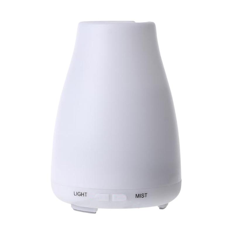 Promo Best Electric Oil Essential LED Burner Aroma Diffuser Humidifier [100 mL] - White Diskon ...