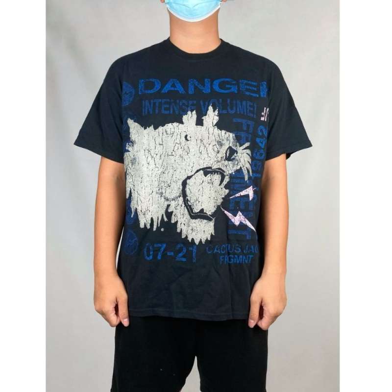 Jual Cactus Jack Travis Scott x Fragment Design Danger Tee - L di ...