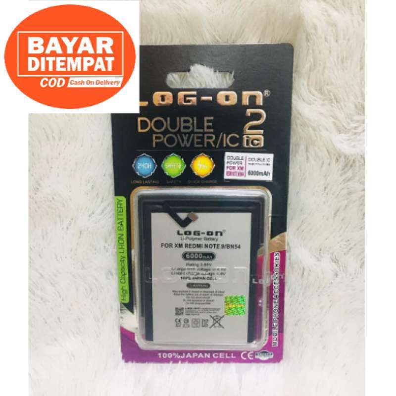 Promo Batre Battery Baterai Xiaomi Redmi Note 9 BN54 6000mAh Double ...