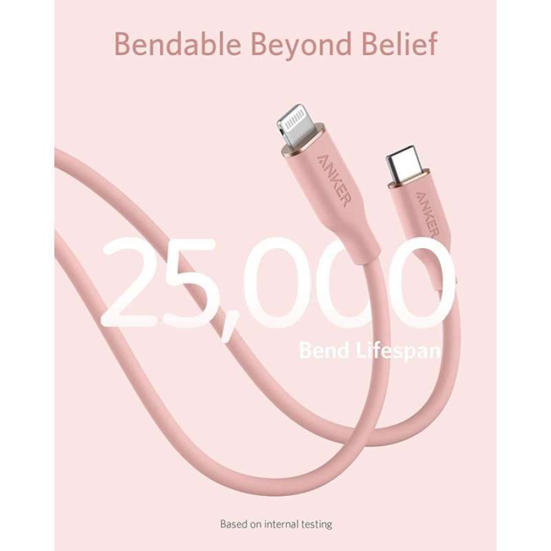 Jual Anker Cable Powerline Iii Flow Usb-c With Lightning Connector 6ft ...