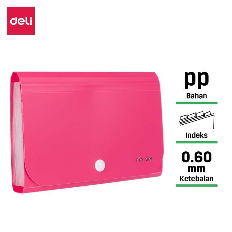 Jual Deli Dompet plastik A6 map uang map nota map giro Expanding File ...