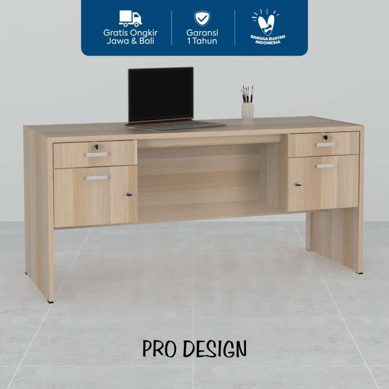 Promo Pro Design Volta Meja Kerja 160 - Pro Oak Diskon 25% di Seller ...