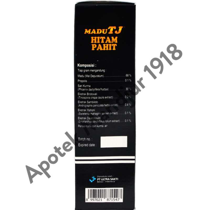 Jual Madu Tj Hitam Pahit 250 Gr - Peningkat Daya Tahan Tubuh Dan Tenaga ...