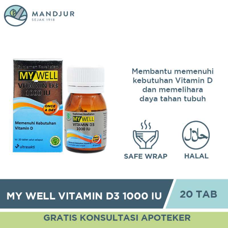 Jual My Well Vit D3 1000 Iu - Suplemen Vitamin D 1000 Iu Di Seller ...