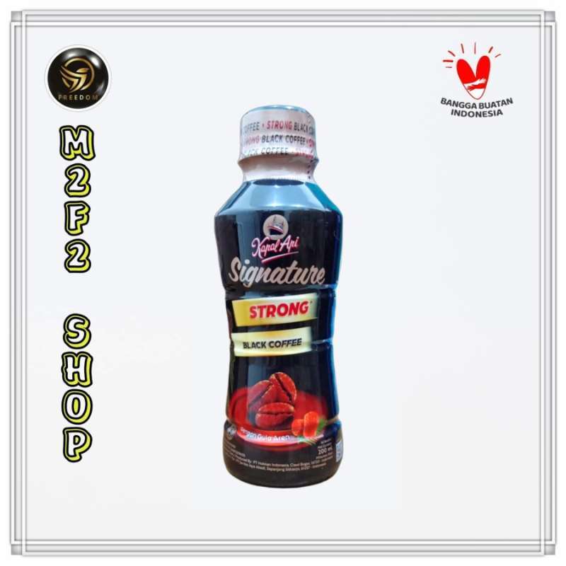 Promo Kopi Kapal Api Signature Strong Black Coffee Botol Pet - 200 Ml ...