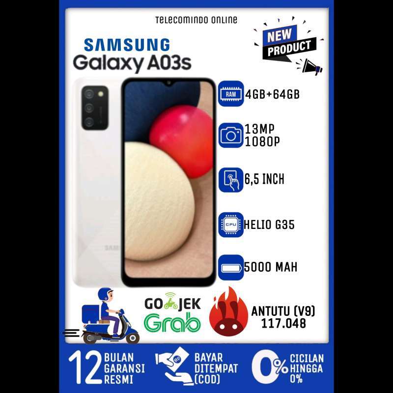 Jual SAMSUNG GALAXY A03S 64GB RAM 4GB SAMSUNG GALAXY A 03 S 64 GB RAM 4 ...
