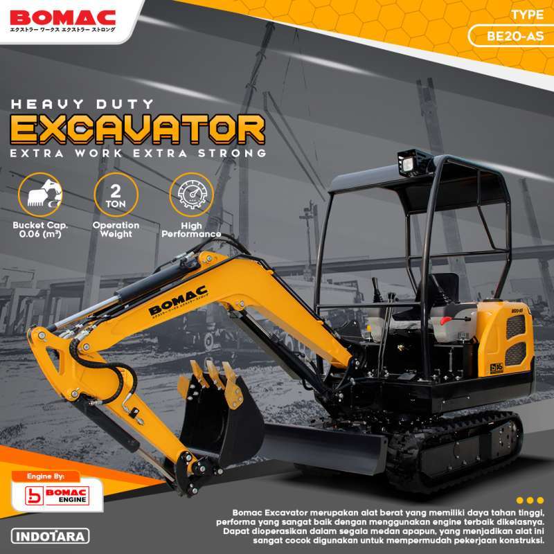 Jual Bomac Excavator 2t - Be20as Di Seller Pt Indotara Persada Official ...