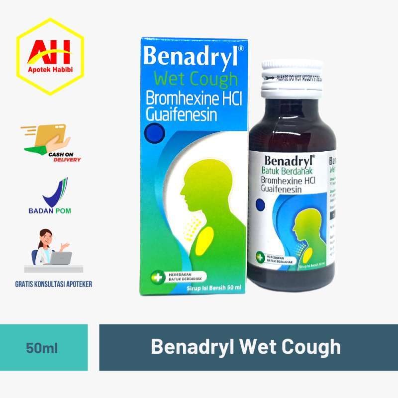 Promo Benbenadryl Benadril Benaril Sirup WCS 50 ml Merah Benadril biru ...