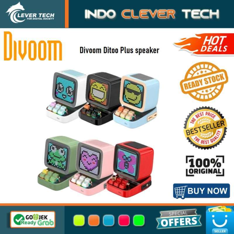 Jual Divoom Ditoo Plus - Retro Pixel Art Game Bluetooth Speaker with ...