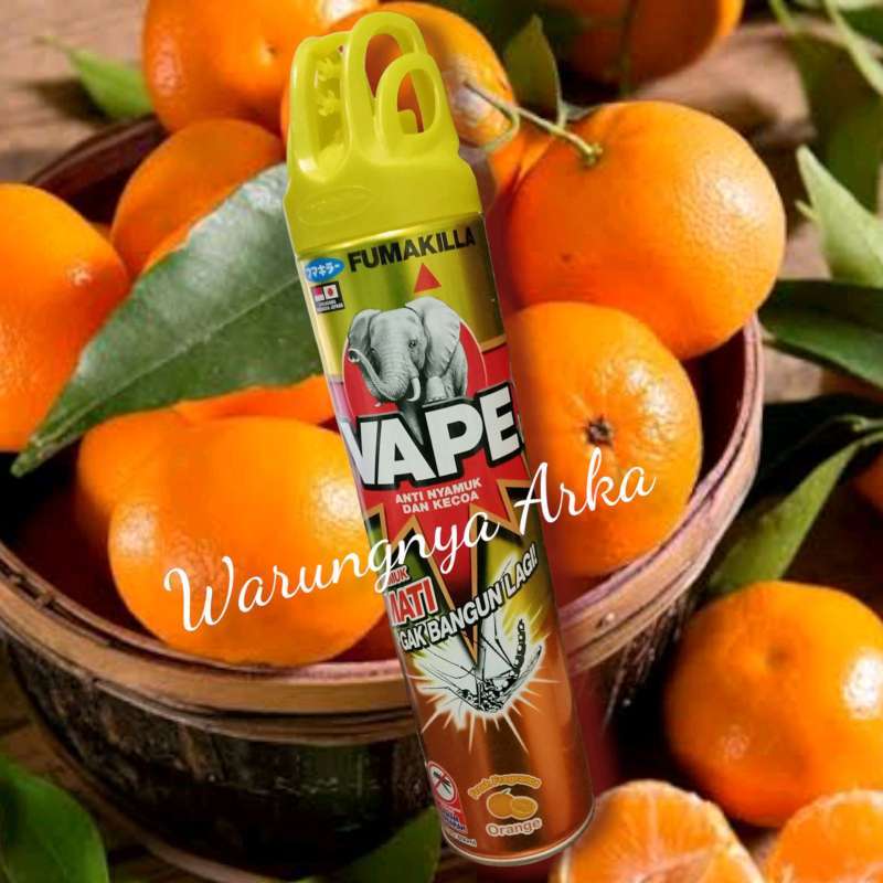 Jual Vape Obat Nyamuk Semprot Vape Fumakilla Aerosol 600 ml Orange di ...