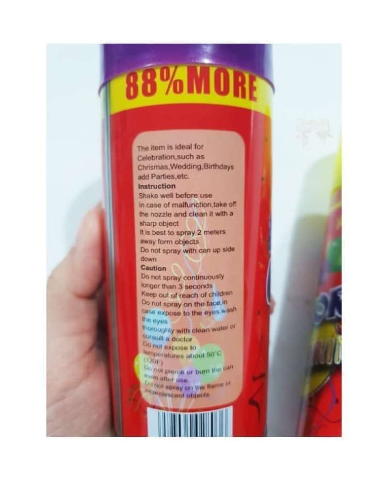 Promo Party String Spray / Semprotan Busa Benang / Jaring Pesta Meriah ...