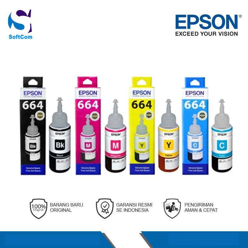 Promo Tinta Epson T664 Ink Bottle Original For L series (L100.L200.L300 ...