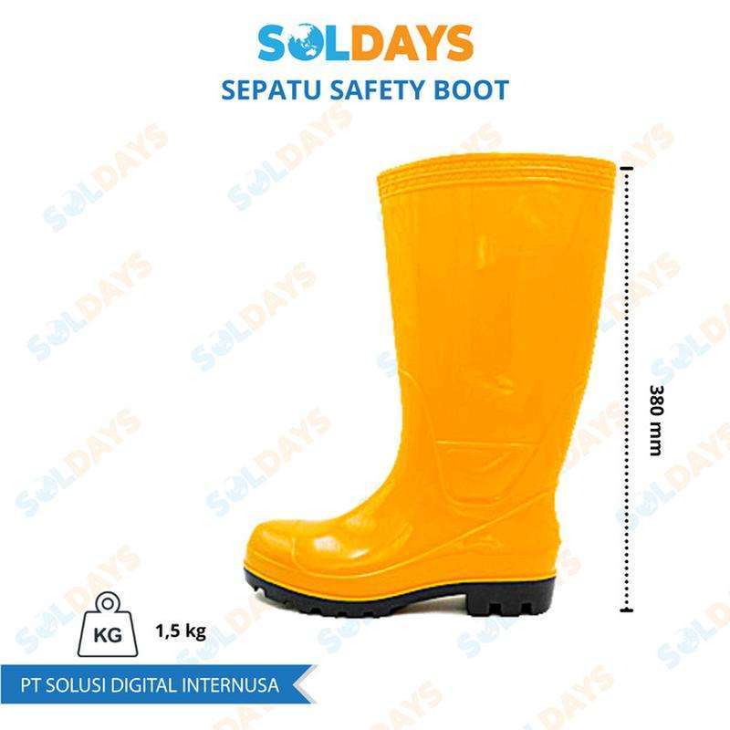 Jual Sepatu Safety Boot / Sepatu Boot Proyek/ Sepatu Boot Kuning di ...