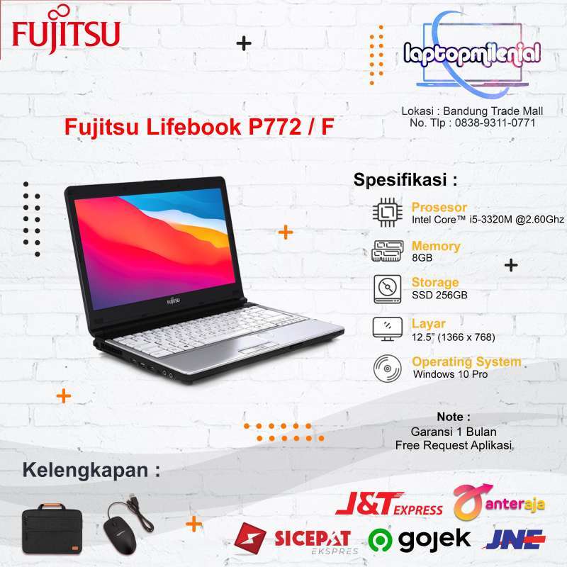Jual Fujitsu Lifebook P772 Intel Core I5-3320m Ram 8gb Ssd 256gb 12.5 ...