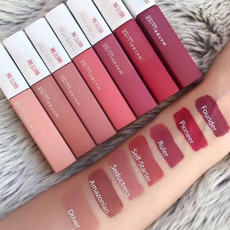 MAYBELLINE SUPERSTAY MATTE INK Swatches Review Ratu Adellya | atelier ...
