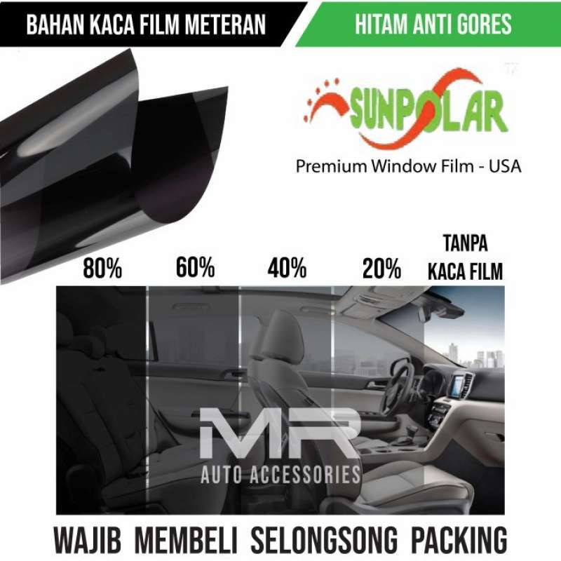 Jual Kaca Film Premium Hitam / Riben Sunpolar USA Mobil Gedung Meteran ...