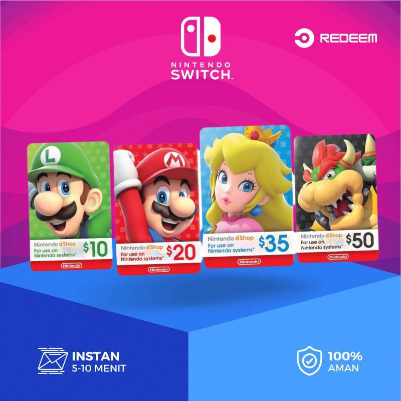 Promo Nintendo eShop $10 USD Diskon 16% di Seller Redeem Nation - Kota ...