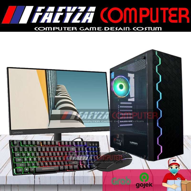 Jual PC Gaming Fullset AMD Ryzen 5 5600G HDD 1TB lengkap LED 24 inc ...