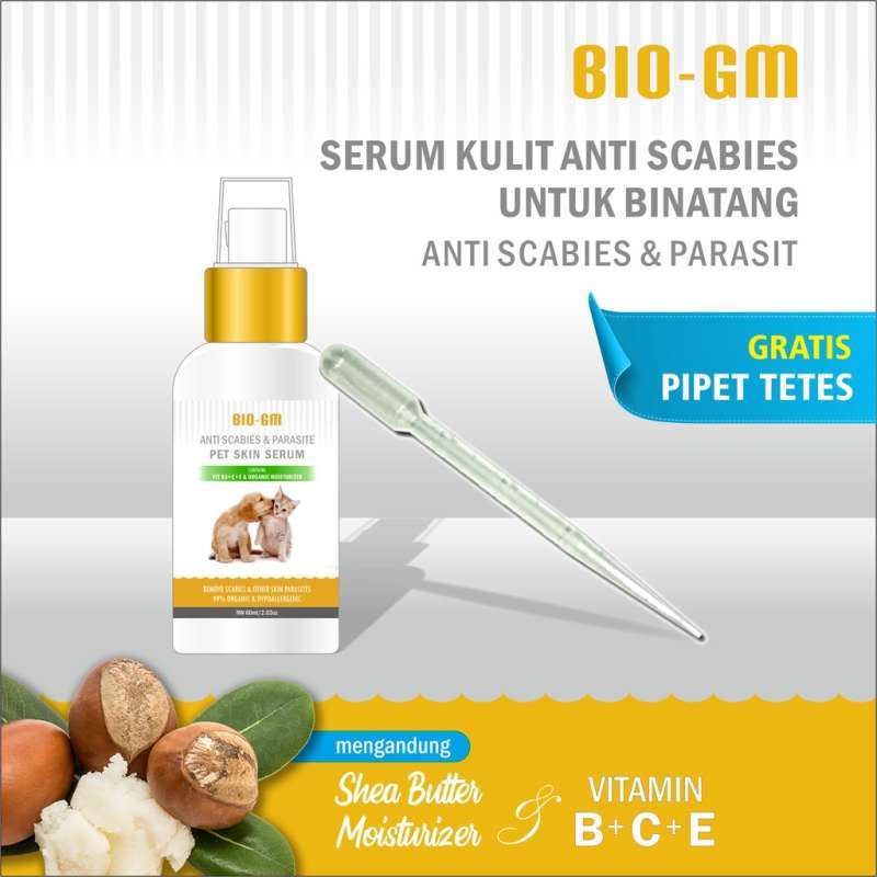 Promo SERUM KULIT ANTI SKABIES DAN PARASIT UNTUK HEWAN - BIO GM - ANTI ...