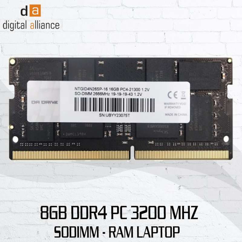 Promo Digital alliance DA DRIVE 8GB DDR4 PC 3200 Mhz - Sodimm Diskon 35 ...