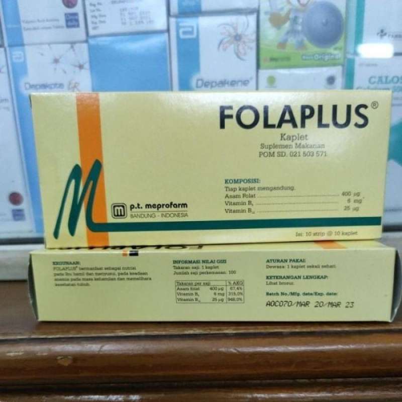 Jual Folaplus Box @100 , Asam Folat, Vit. B6, Vit. B12 Di Seller ...