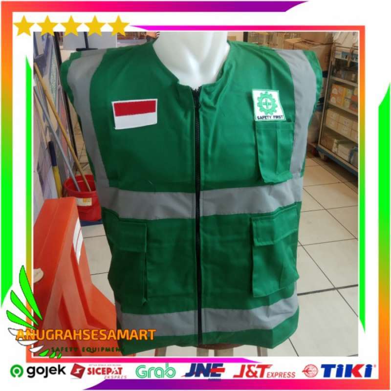 Jual Rompi Safety Drill Logo K3 - Rompi Safety Drill Hijau - Multicolor ...
