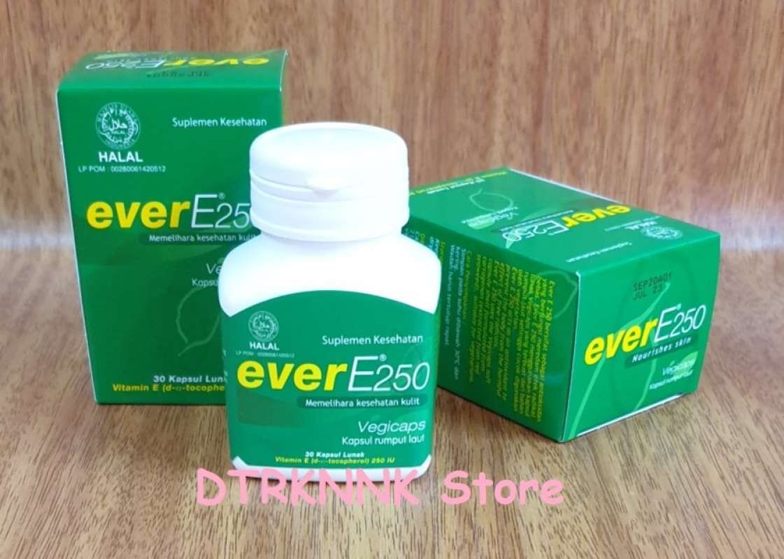 Promo Ever E 250 @30 Kapsul Vitamin E 250 IU Memelihara Kesehatan Kulit ...