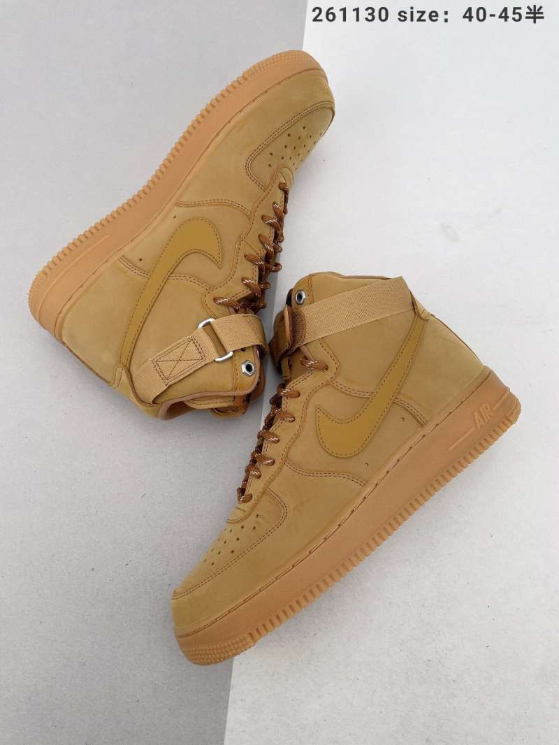 Jual Nike Air Force 1 high wbflex wheat 2019 wheat suede high top air ...