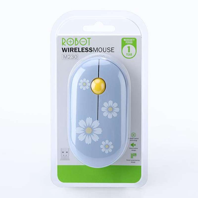 Jual Robot M230 2.4g Wireless Optical Mouse Flower Di Seller Robot ...