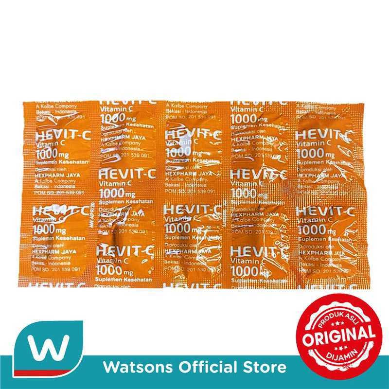 Jual KALBE FARMA Hevit-C Vitamin C 1000 mg 10 Tablet di Seller WATSONS ...