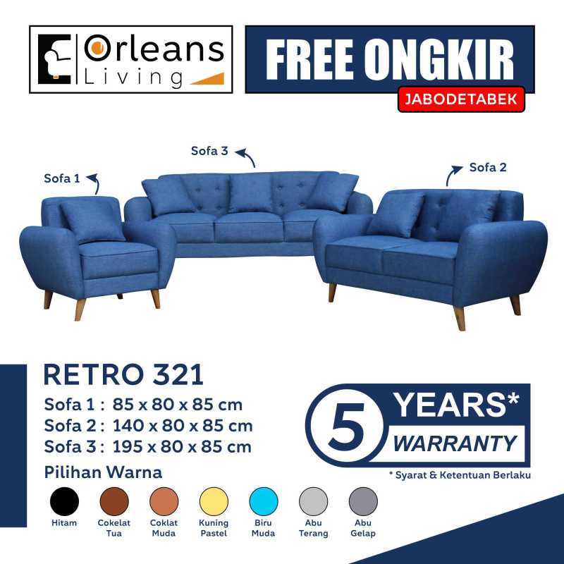 Jual SOFA MINIMALIS RETRO SCANDINAVIAN - RETRO 321 - ORLEANS LIVING di ...