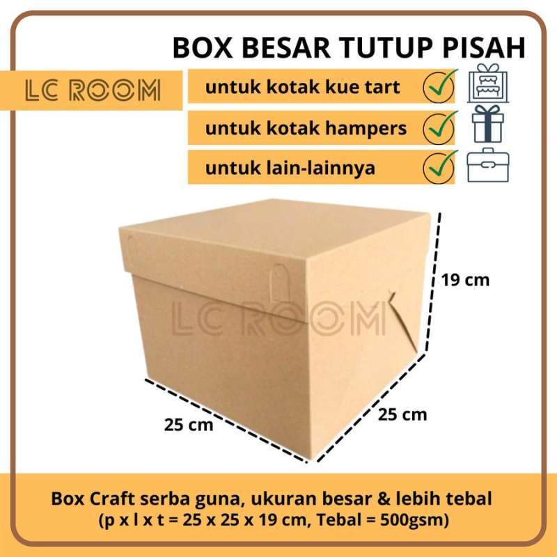 Jual Paper Box Kue Kotak Kue Tart Nasi Tumpeng 25 x 25 x 19 Dus Tutup ...