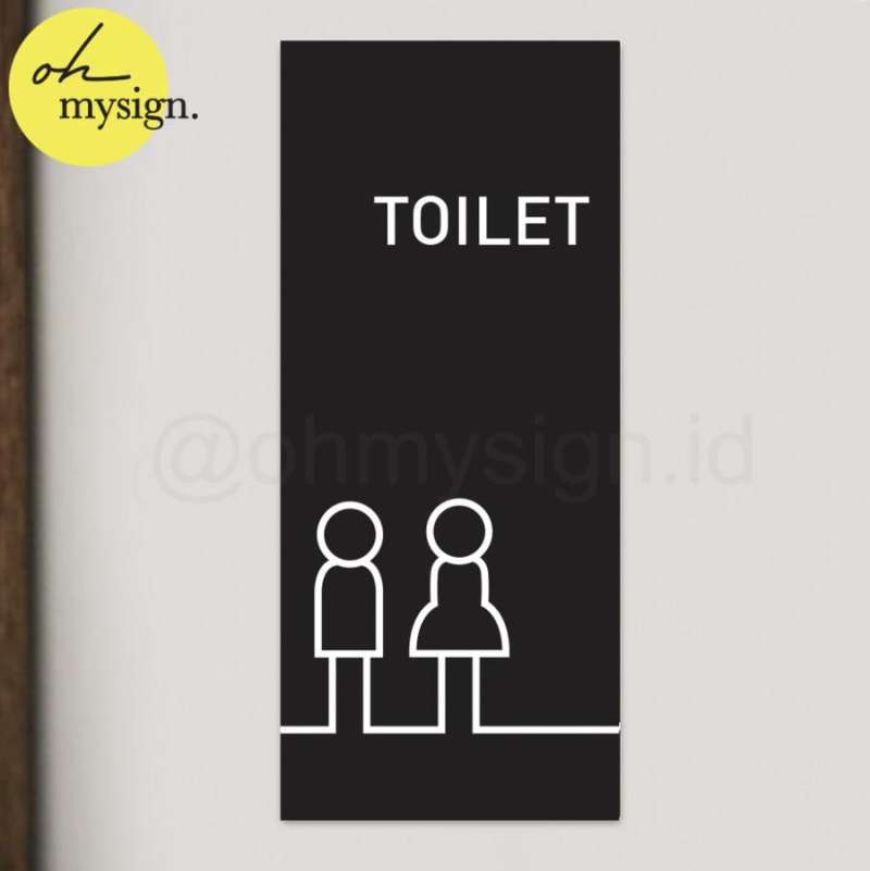 Jual SIGN AKRILIK TOILET | RESTROOM SIGNAGE | LABEL WC AKRILIK PRINTED ...
