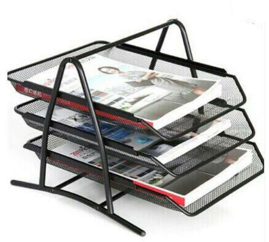 Promo TRY DOCUMENT / BAK SURAT / RAK FILE 3 SUSUN BAHAN BESI Diskon 49% ...