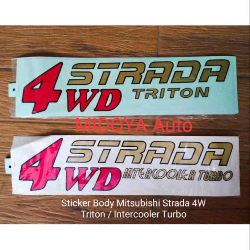 Jual Sticker Body Mitsubishi Strada 4WD Triton / Intercooler Turbo di ...