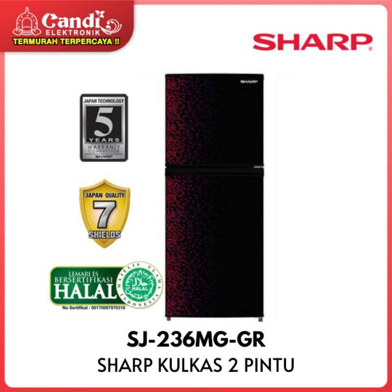 Promo Sharp Kulkas 2 Pintu Sj-236mg-gr 205 Liter Sj-236mg Diskon 18% Di Seller Candi Elektronik ...