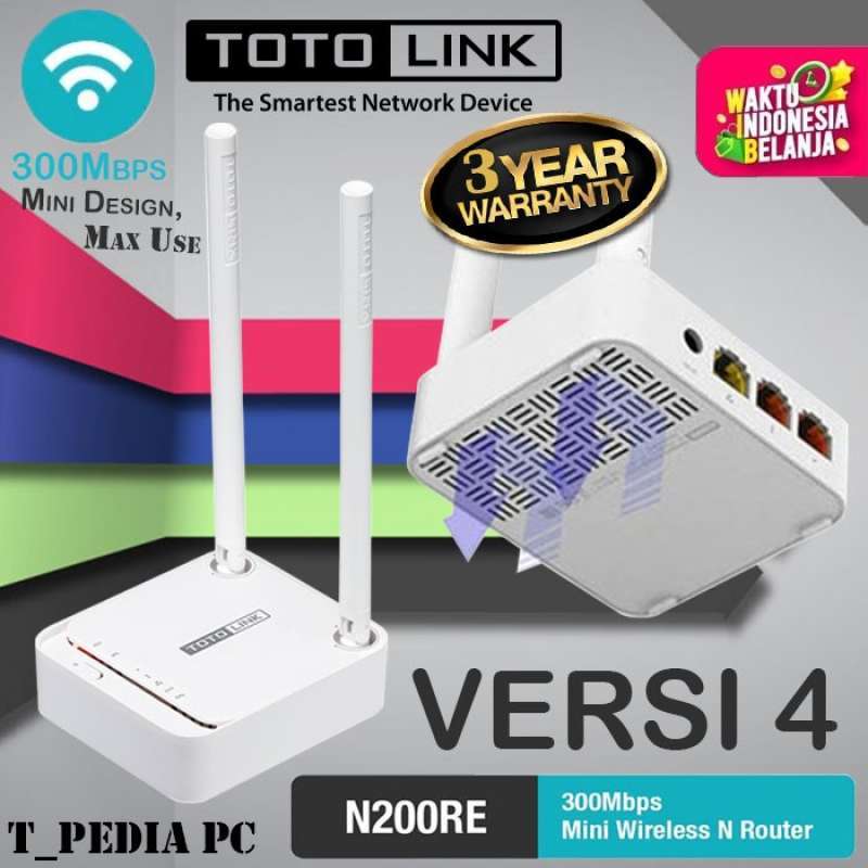 Promo SPECIAL TOTOLINK N200RE-ROUTER WIERELESS N MINI 300MBPS VERSI 4- V4 Diskon 5% di Seller ...